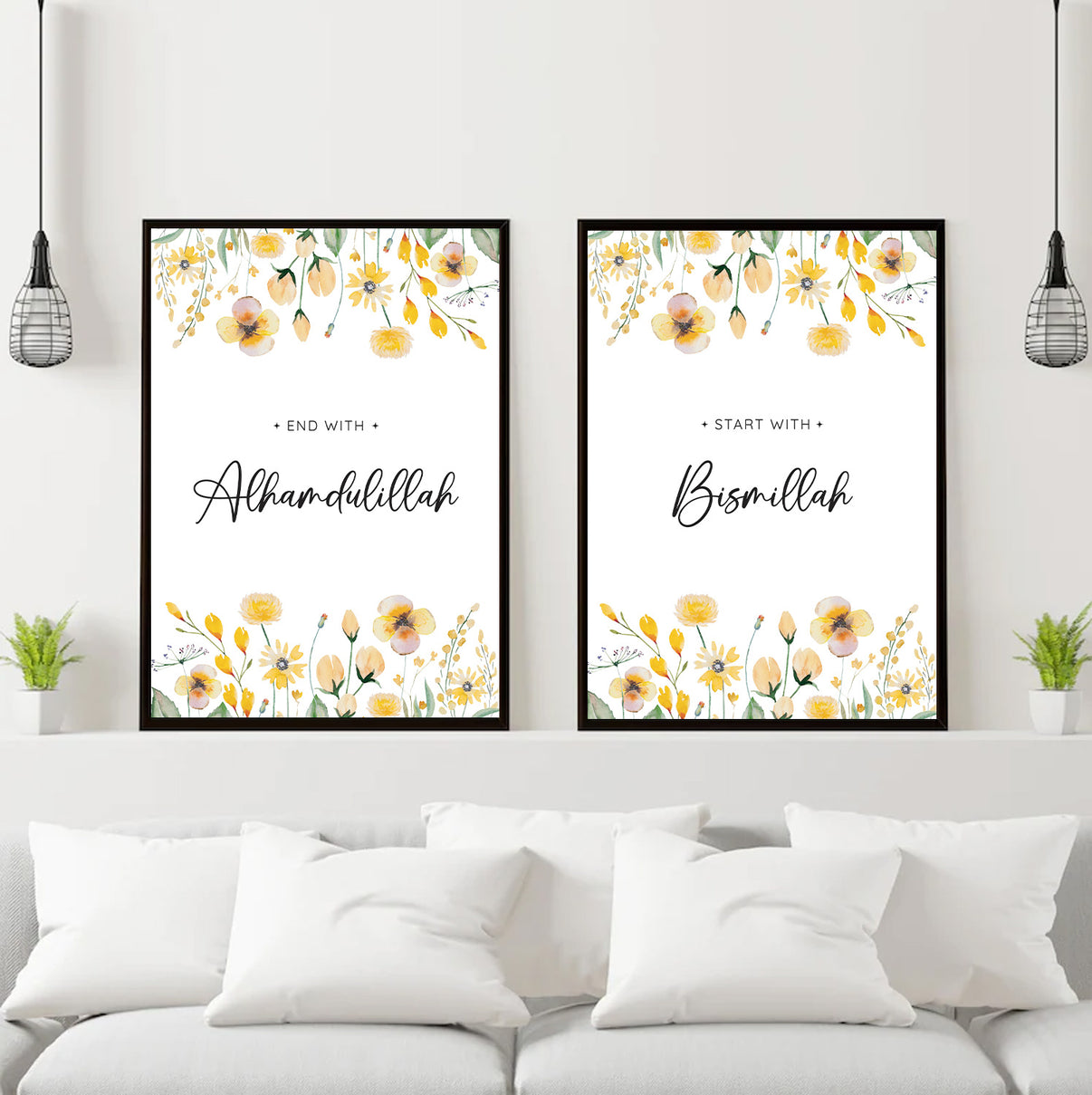 Start with Bismillah, End with Alhamdulillah poster Islamic poster for ...